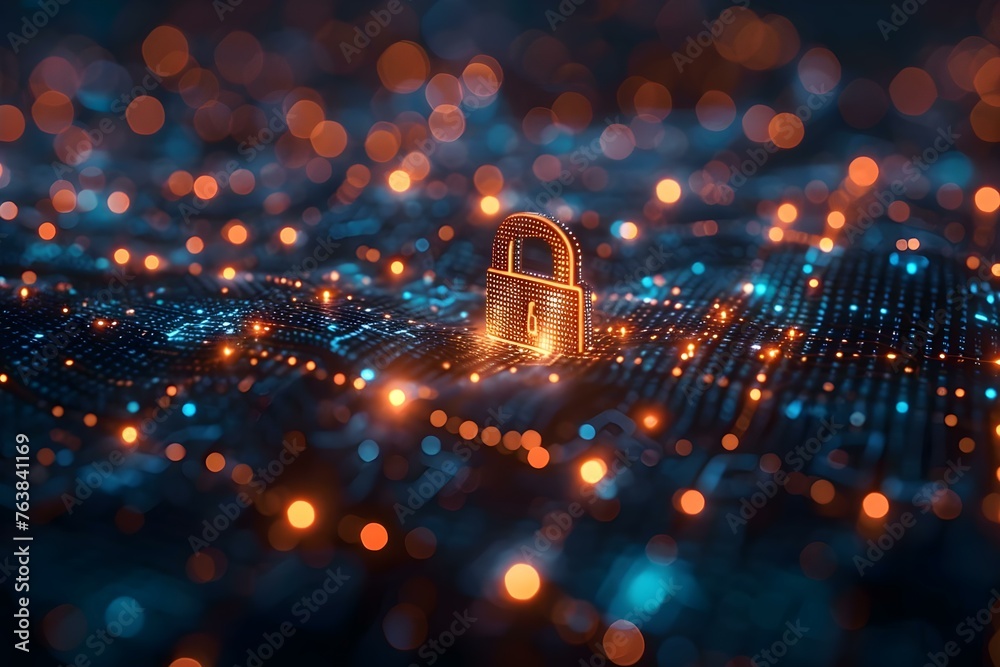 Global File Transfer Service With Secure Encrypted Network For Storing Protected Data Concept