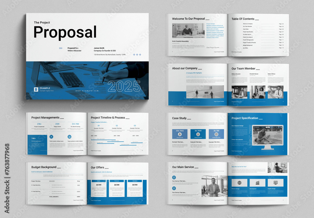Modelo de Project Proposal Layout Design Template Landscape do Stock ...