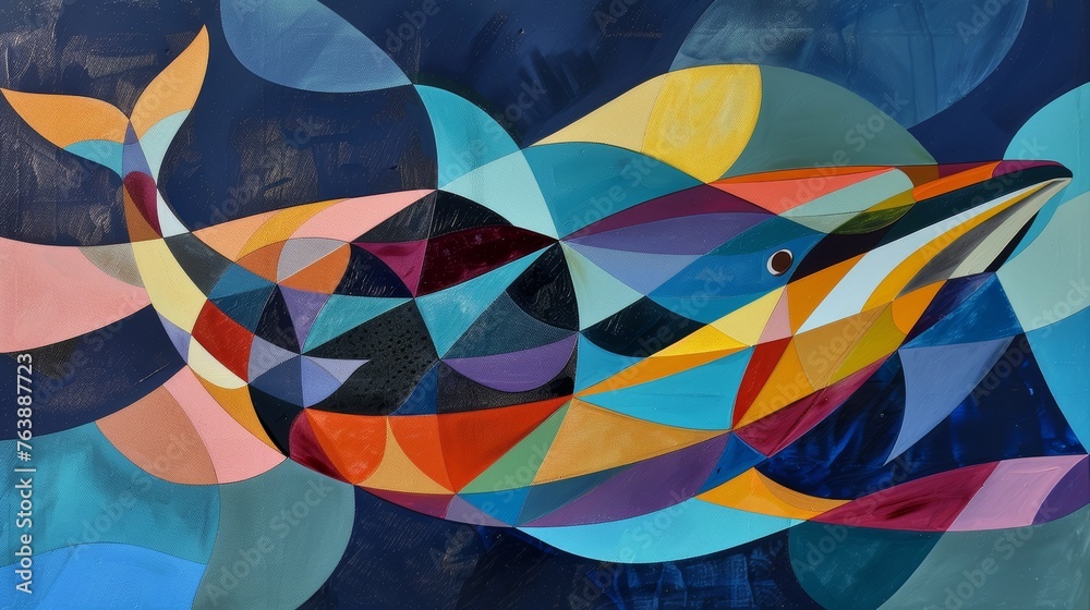 Line drawing. Abstract art drawing. whale line drawing visual arts ...