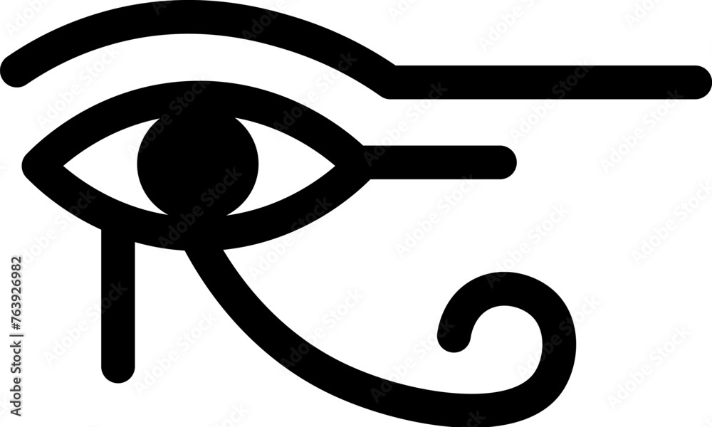 Ra eye mystical religious symbol. Spiritual Egypt god sign of ...