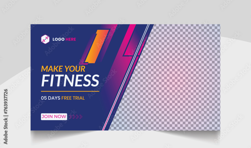 Muscle body youtube thumbnail gym fitness training design gym workout ...