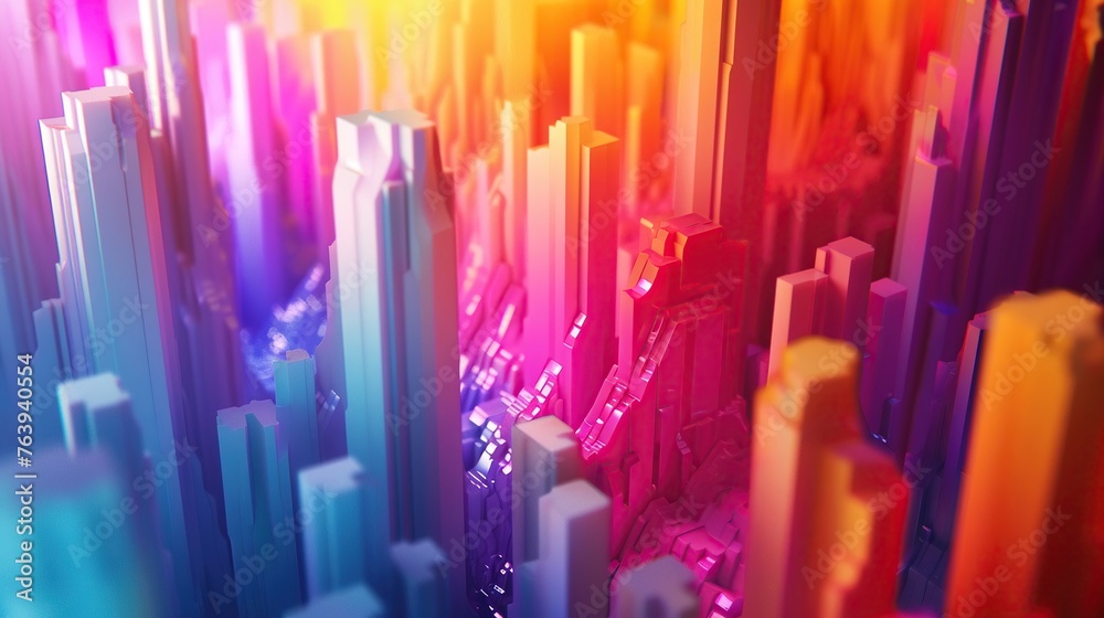 ภาพประกอบสต็อก Explore a breathtaking display of vibrant colors in a ...