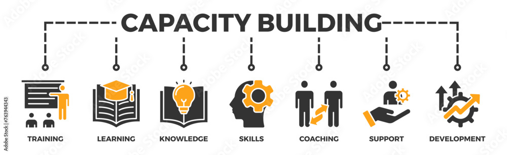 Capacity building banner web icon illustration concept with an icon of ...
