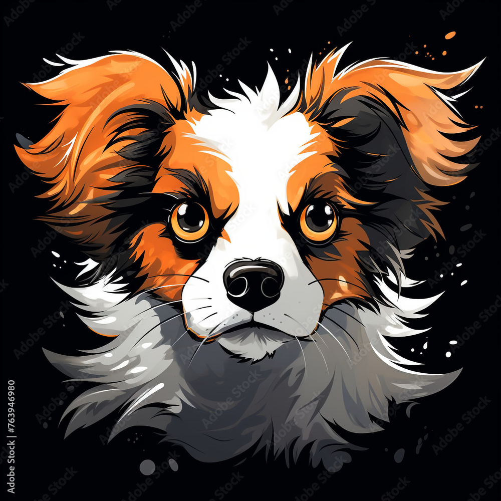 dog pixel art with eyes and ears, in the style of cartoon mis-en-scene ...