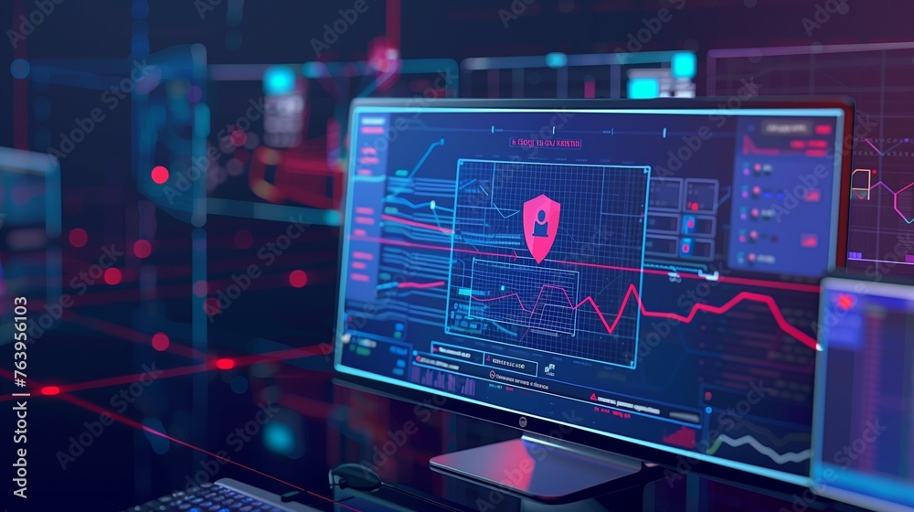 Intrusion Detection Systems (IDS) concept, showcasing abstract data ...