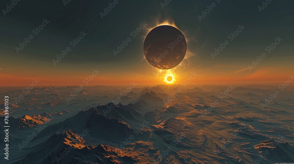 Eclipse casting a shadow over the land a rare alignment where day meets ...