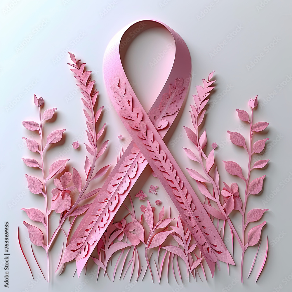 pink ribbon 3d logo for Celiac disease awareness month. background ...