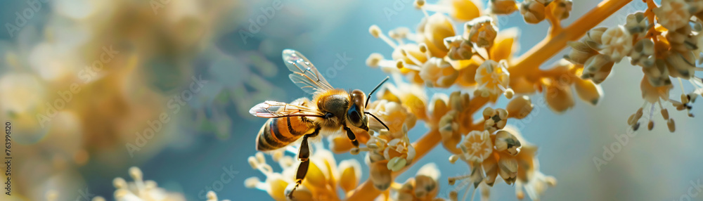 Bee pollination. Vital role of pollinators in our ecosystem. Bee ...