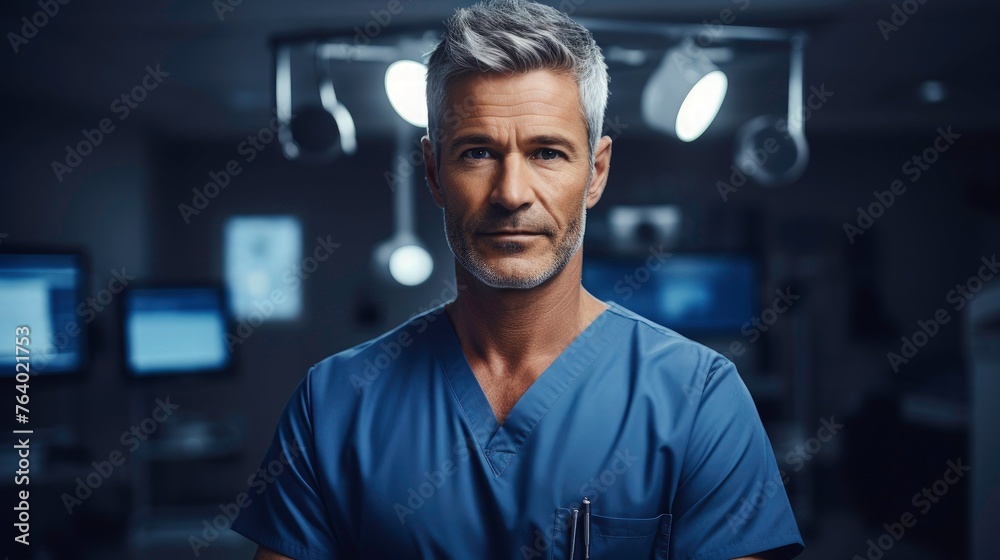 Professional photo of a portrait of a confident male surgeon standing ...