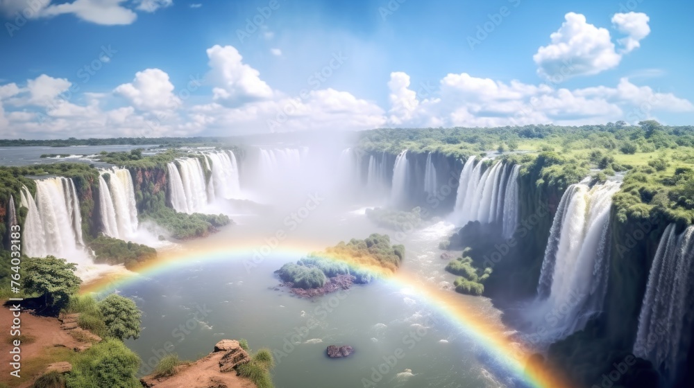 Brazil, the Iguazu Falls. One of the biggest waterfalls in the world ...