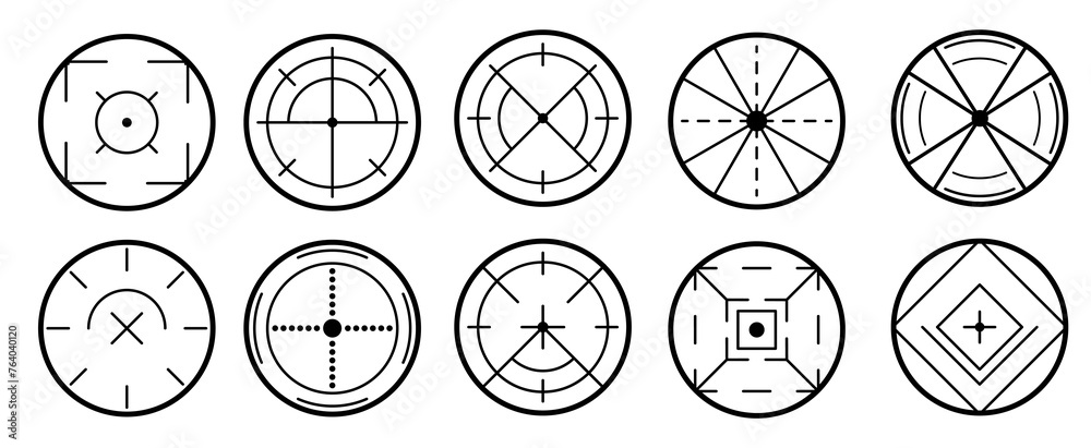 Aim and aim to the bullseye signs symbol. Creative vector illustration ...