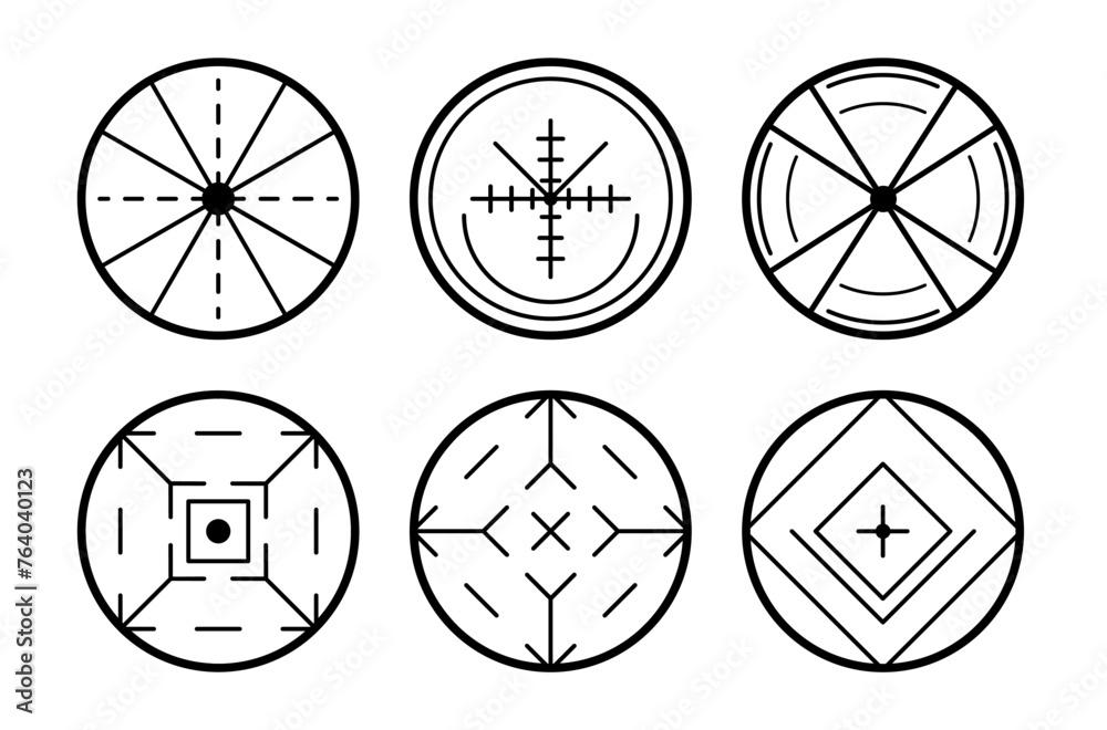 Aim and aim to the bullseye signs symbol. Creative vector illustration ...