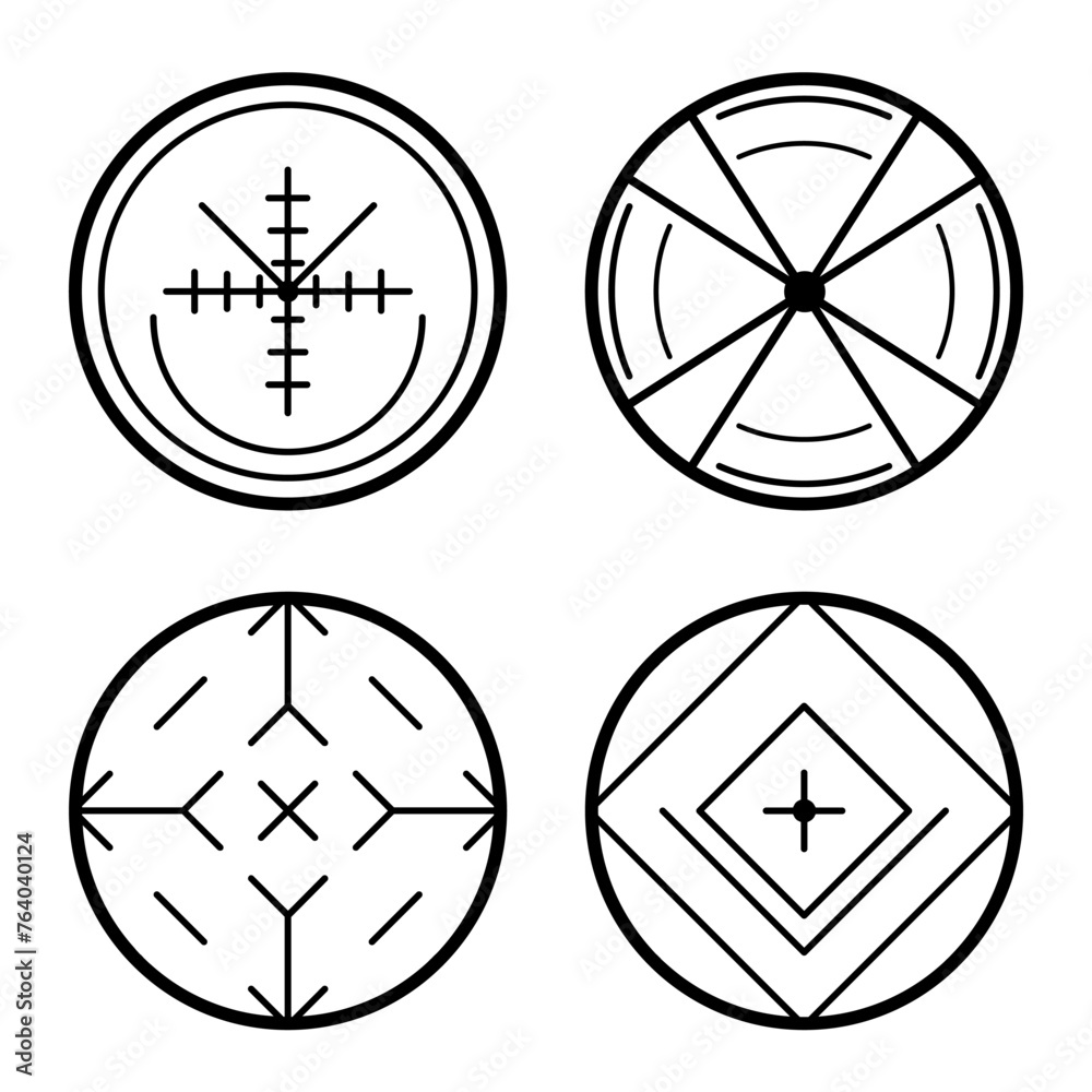 Aim and aim to the bullseye signs symbol. Creative vector illustration ...