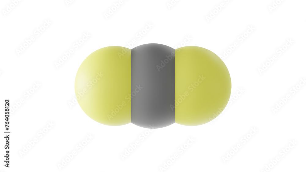 carbon disulfide molecule, carbon disulphide, molecular structure ...