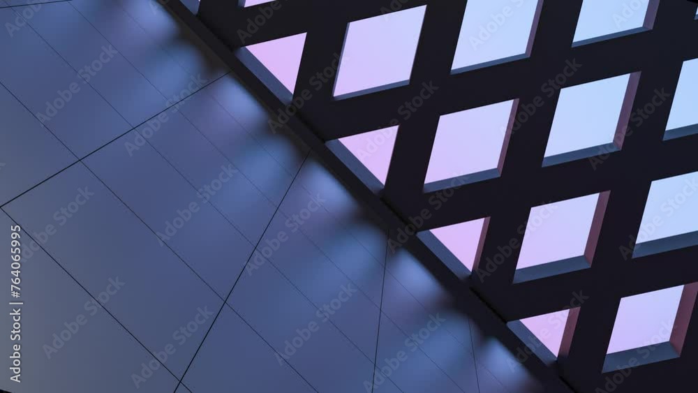 Architectural design of building,structure with open ceiling and sky ...