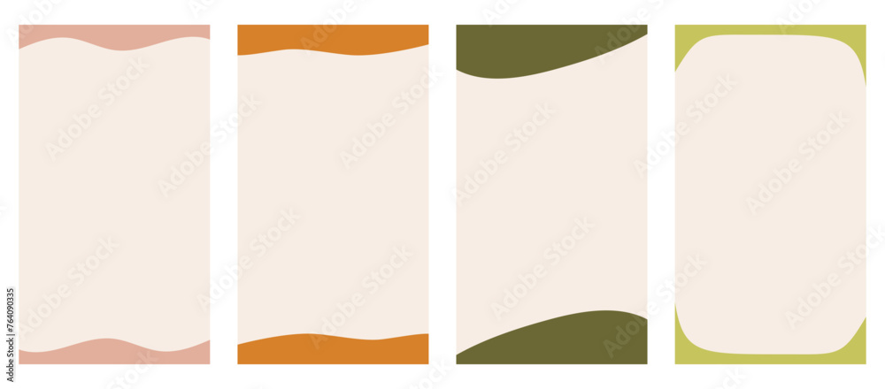 Collection of diverse shapes designed for vertical stories, promo site ...