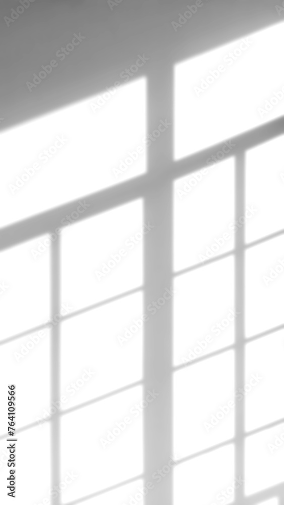 Natural Light and shadow from window overlay effect on white background ...