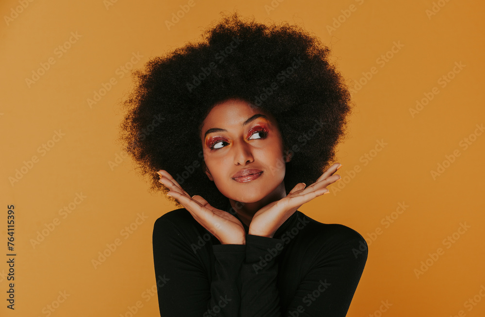 Beautiful african woman studio portraits, concept about lifestyle and ...