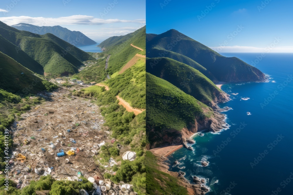 Before and after. Cleaned-up beaches and parks from successful ... Before and after. Cleaned-up beaches and parks from successful ...
