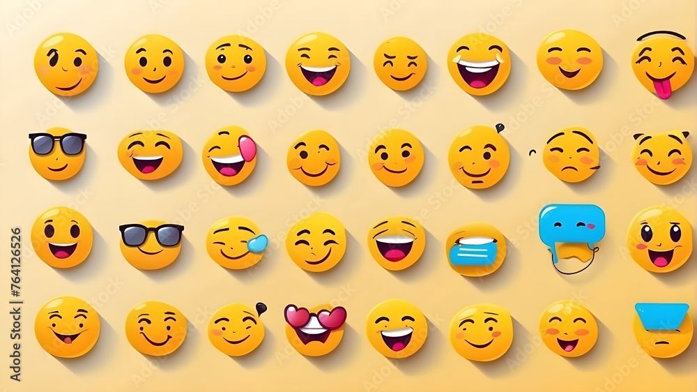 Emoticons: a large collection of facial and animal emoji's. Laughing ...