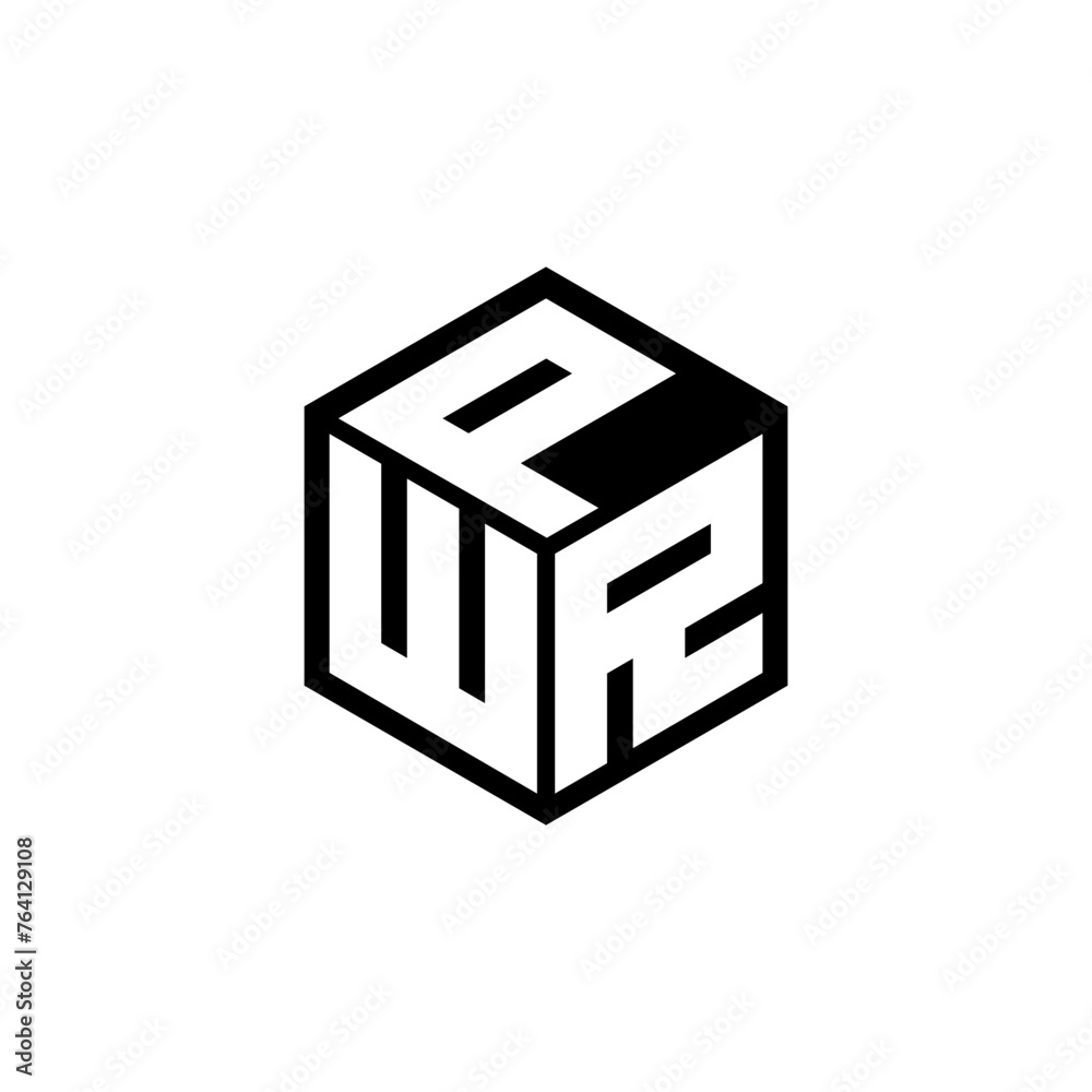 WRP letter logo design with white background in illustrator, cube logo ...