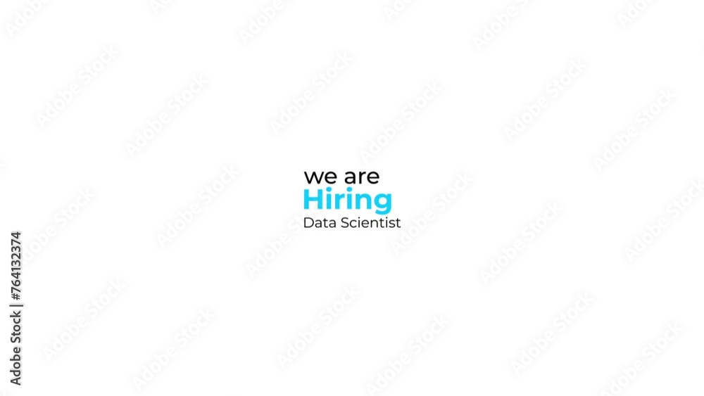 Vidéo Stock we are hiring data scientist - text animation for hiring ...