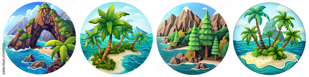 Peninsula clipart collection, symbol, logos, icons isolated on ...