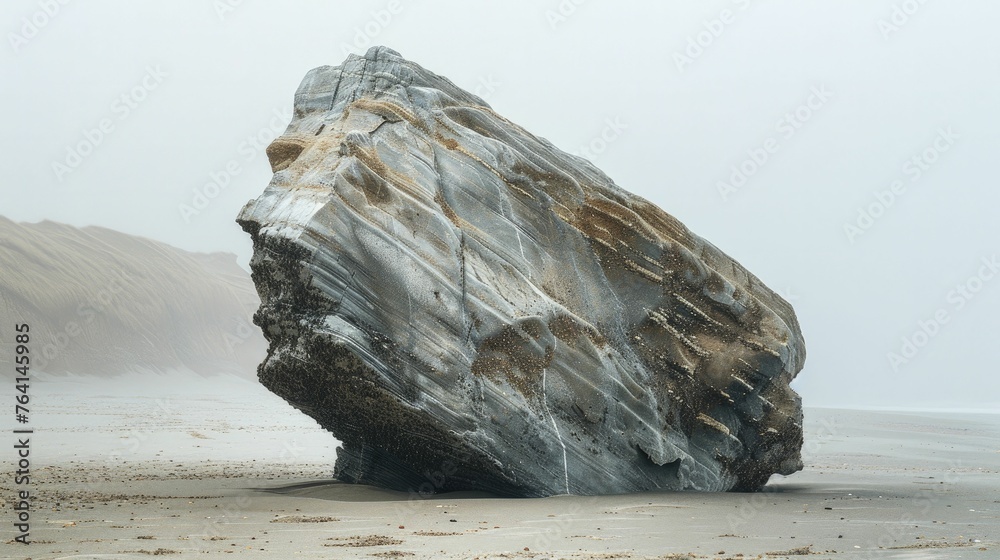 A testament to resilience, the rock endures, etched by the relentless ...