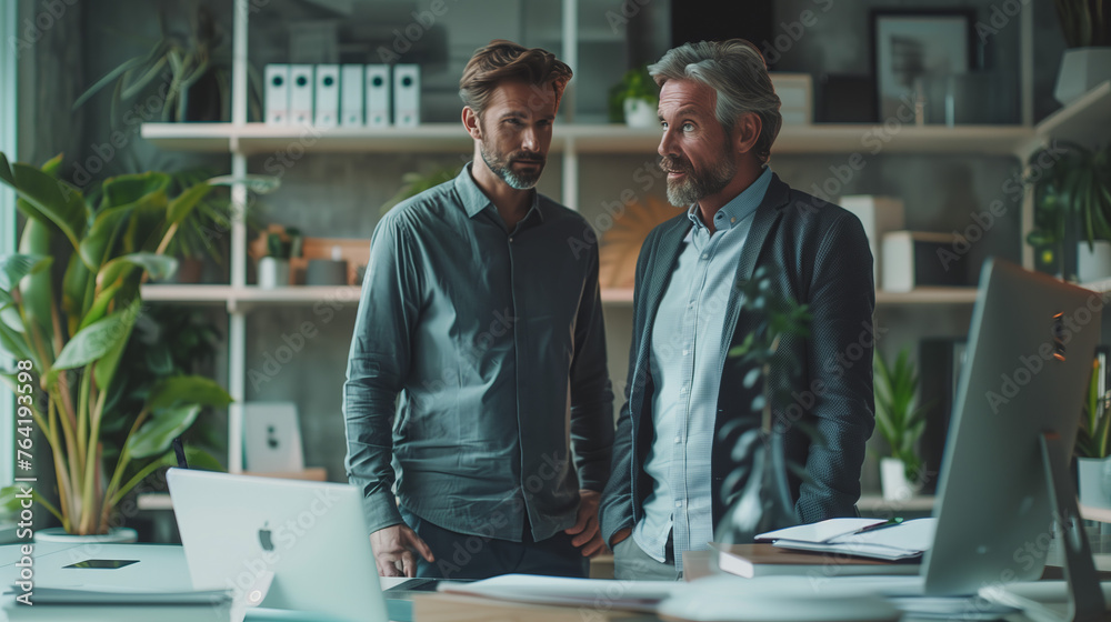 Create a scene showcasing innovative brainstorming within a ...