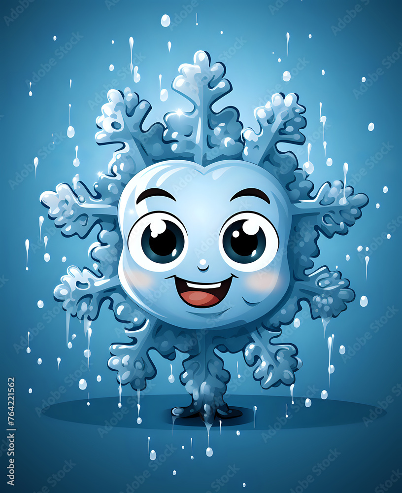 Cheerful Water Splash Character Illustration. A delightful choice for ...