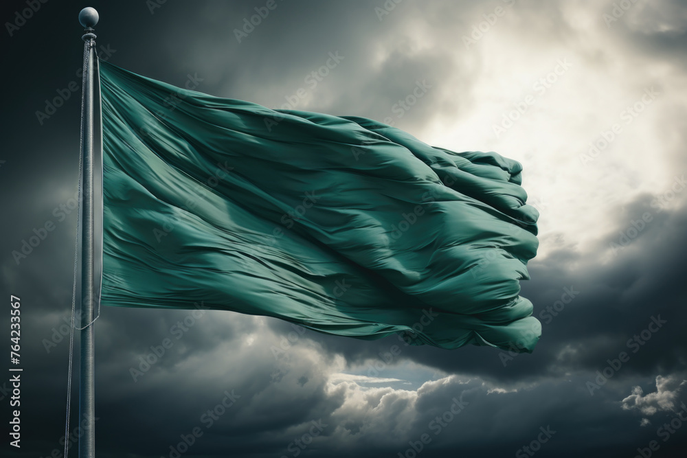 The National flag of Pakistan green flag outdoor Generative AI Stock ...