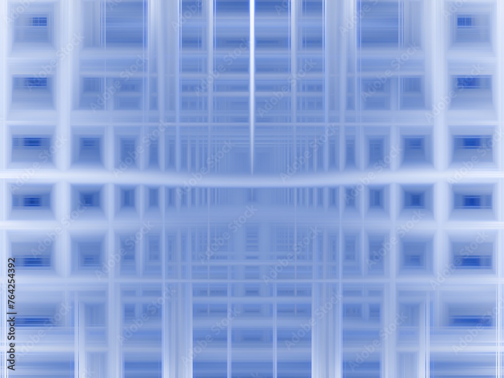 Blue and white background with symmetrical pattern, square and ...