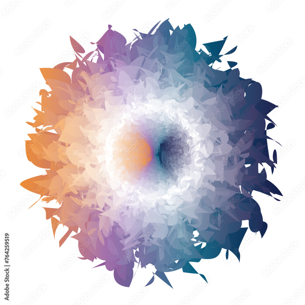 The vector dotted spiral vortex graphic is a visually interesting and ...