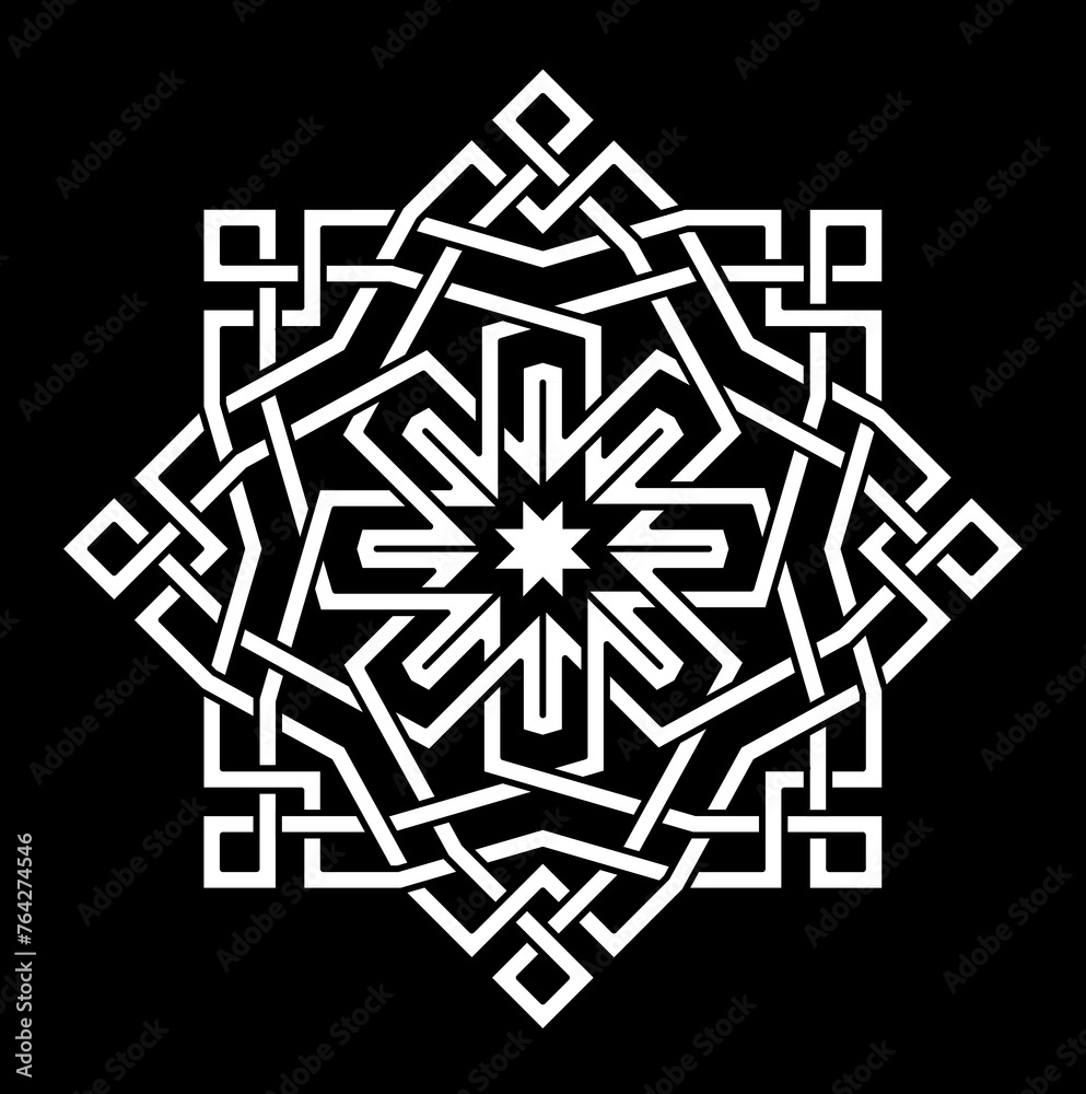 Moroccan geometric star with a new and unique seamless shape, modern ...