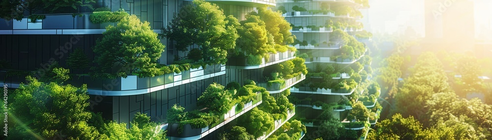 Develop a modern and futuristic graphic depicting a cityscape ...