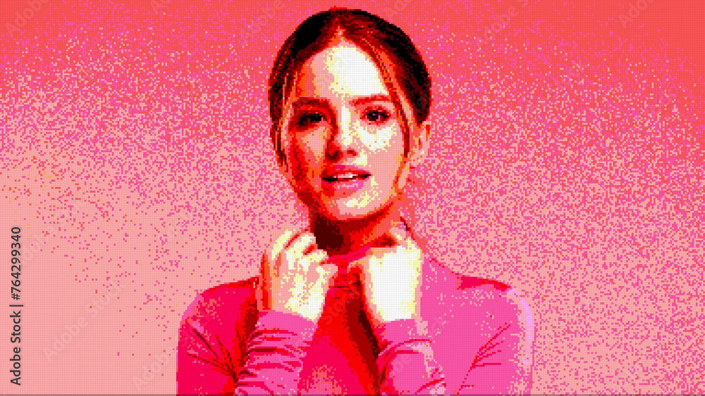 8 Bit Pixelated Grid Overlay Filter Stock Template | Adobe Stock