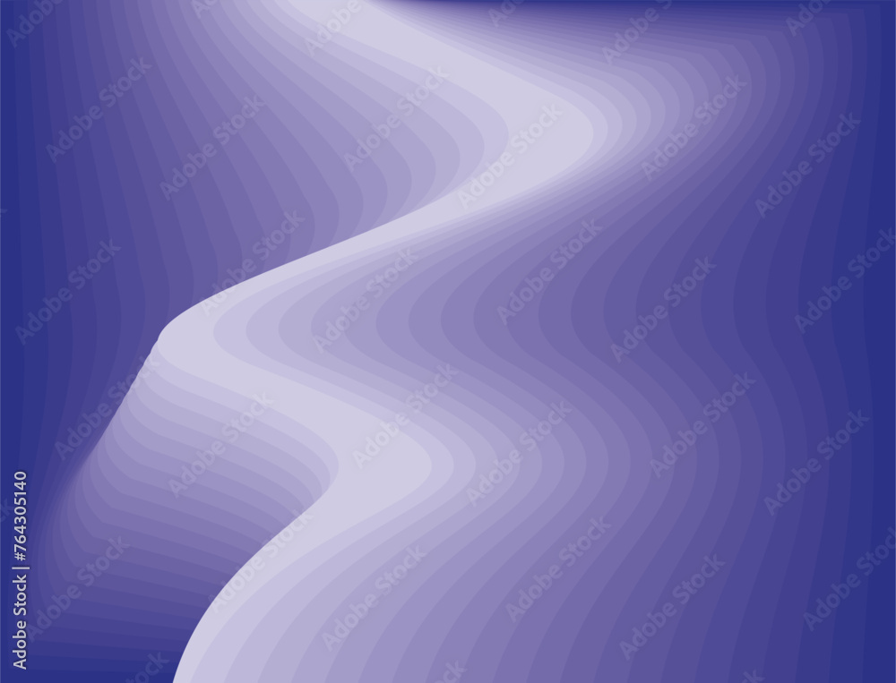 composition of curved and abstract plane shapes with blue gradient ...