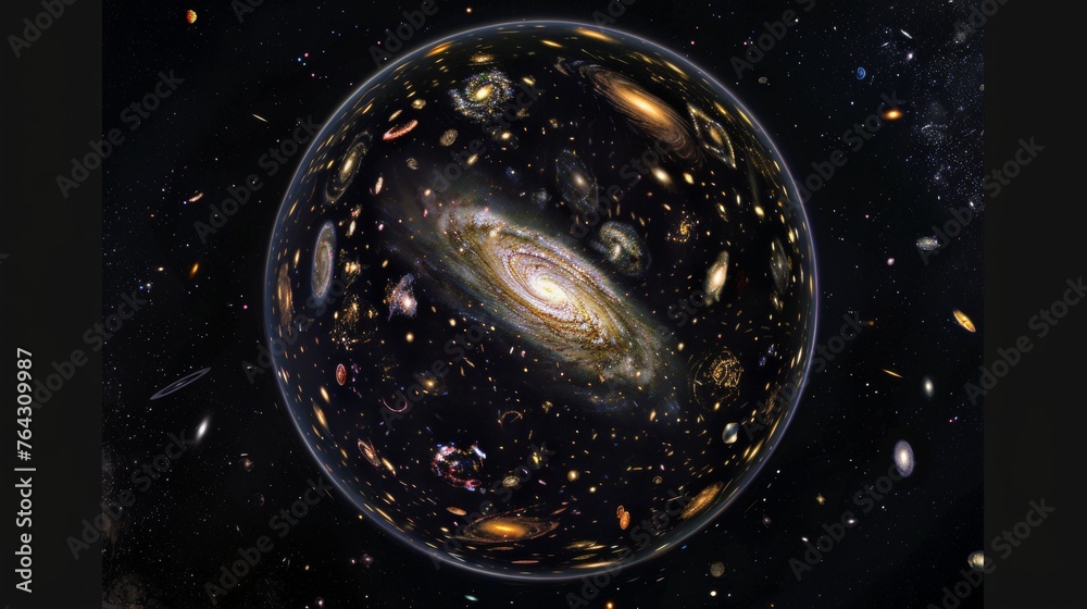 A simple representation of the cosmic scale of the observable universe ...