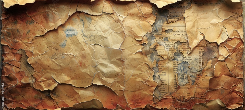 Old newspaper textured backdrop. Vintage aged paper. Layered ancient ...