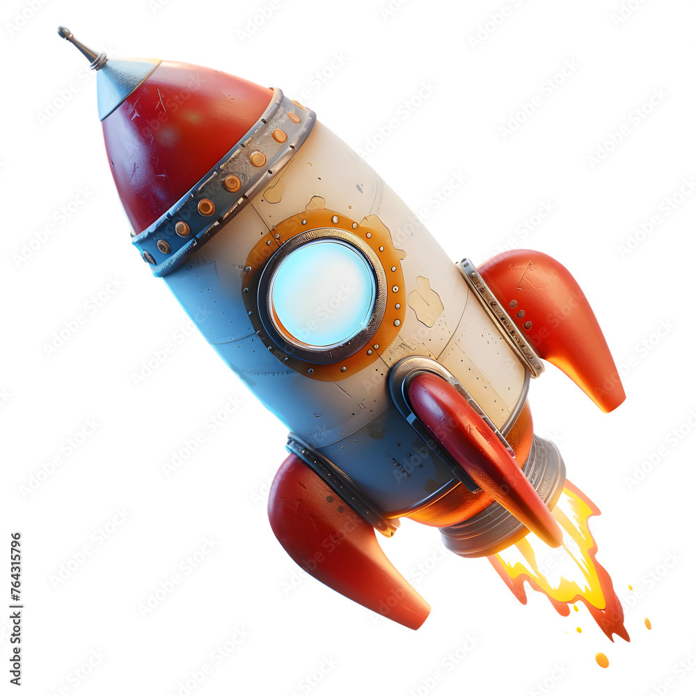 Cartoon Rocket without background as png, for text and presentations ...
