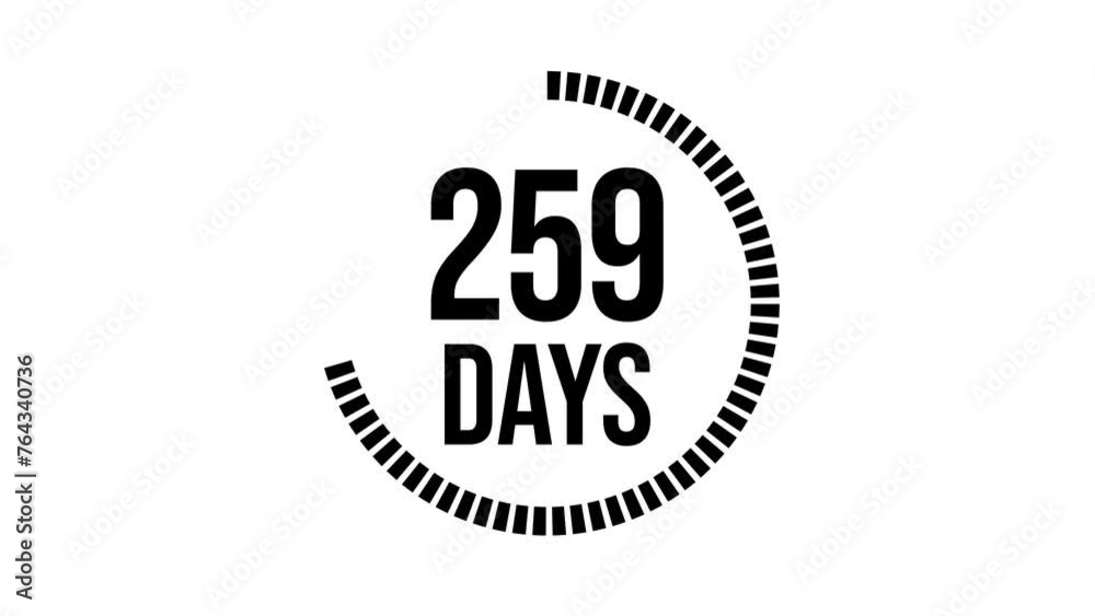Vidéo Stock 365 days count 2D animation motion graphics three hundred ...