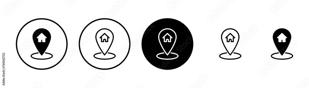 Address symbol icon vector isolated on white background . address icon ...