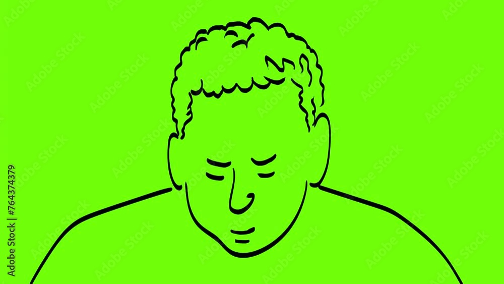 Vidéo Stock 2D Animation motion graphics showing a drawing of man ...