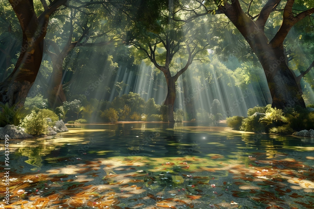 Serenity Grove: A Haven of Peace Amidst the Chaos a secluded grove, a ...