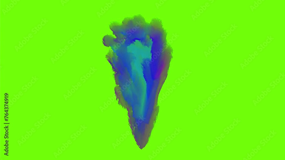 2D Animation motion graphics showing a watercolor blob flowing down on ...