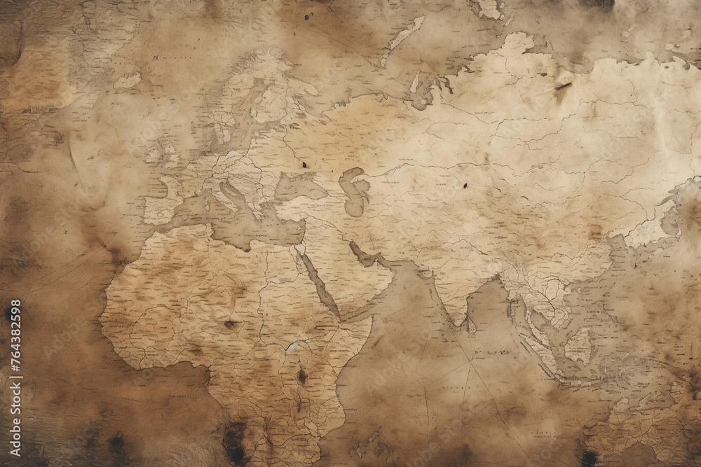 Fotografia do Stock: Map Vintage Paper Texture Background, Map Old ...