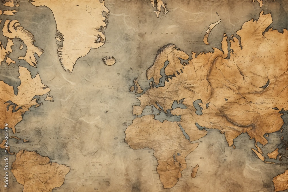 Map Vintage Paper Texture Background, Map Old Paper Texture, Map ...