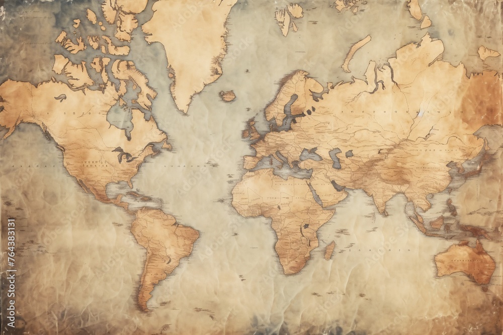 Foto Stock Map Vintage Paper Texture Background, Map Old Paper Texture ...