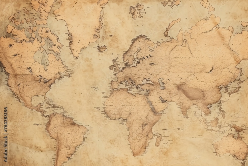 Map Vintage Paper Texture Background, Map Old Paper Texture, Map ...