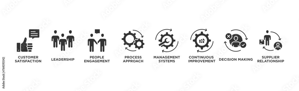 ISO 9001 banner web icon vector illustration concept with icon of ...